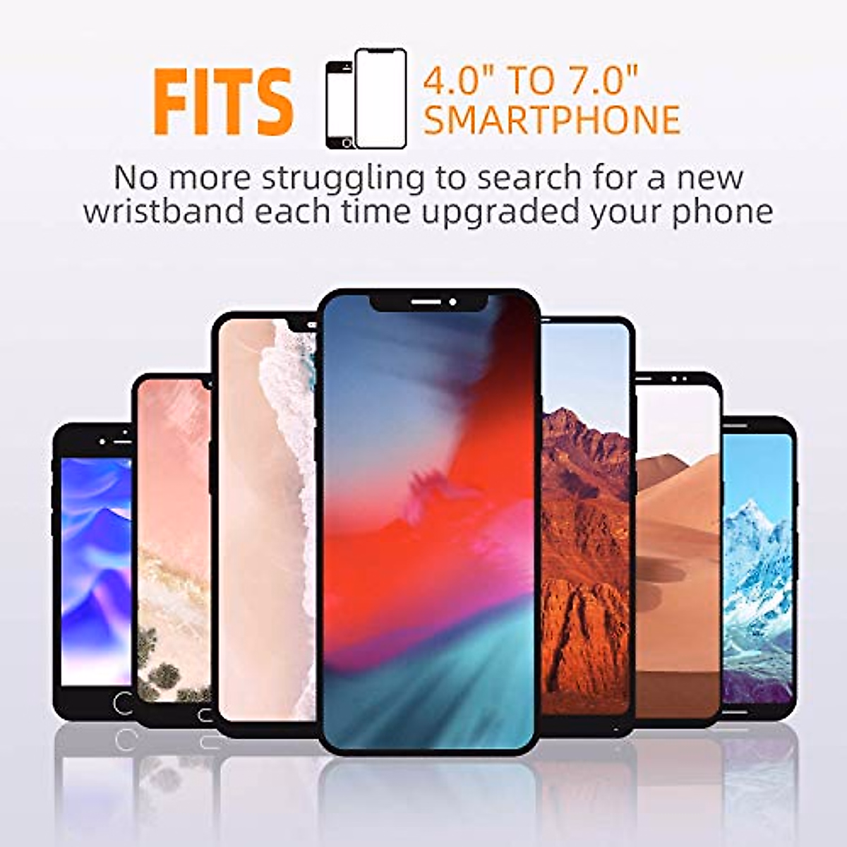 Loksengtech-Wristband Phone Holder 360°Rotatable -Phone Armband is Detachable -Running Phone Holder for 4''-6.5''Phones,for Sports,Exercise(Black)