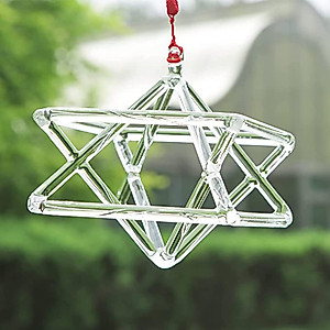 Crystal Singing Merkaba Pyramid ，with Singing Pyramid Carrying Case and Two types Crystal Singing Bowl Striker， Perfect Healing Musical Instrument (Color : Clear, Size : 7 inch)