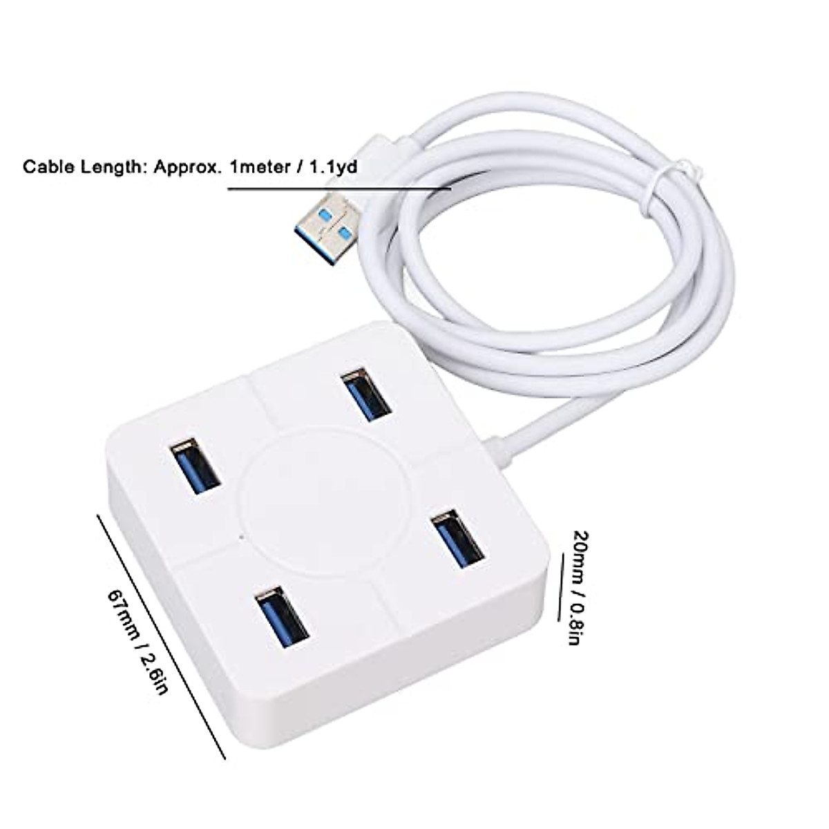 BRDI USB Hub, USB Extender 300MB/S Long Service Life for Notebook for External Hard Drives