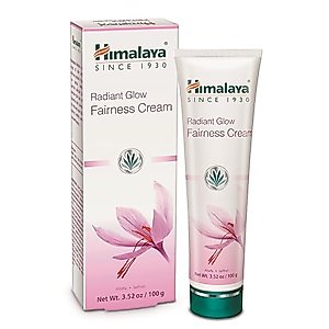 Himalaya Radiant Glow Fairness Cream for Dark Spots, Eye Bags and Under Eye Circles, Free from Parabens and Bleach, Moisturizing and Brightening Cream with Saffron and Alfalfa, 3.52 oz (100 g)
