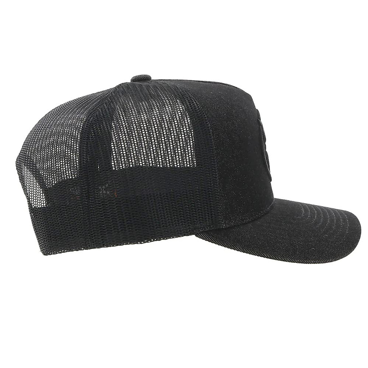 HOOEY Men’s Roughy Adjustable Snapback Hat (Black/Black)