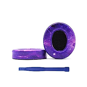 Studio 3 Ear Pads Replacement Ear Pads Protein PU Leather Ear Cushion Compatible with Beat by Dr.Dre Studio 2.0 Studio 3 B0500 B0501 Wired Wireless Over-Ear Headphones (Not fit Solo2/3) (Galaxy)