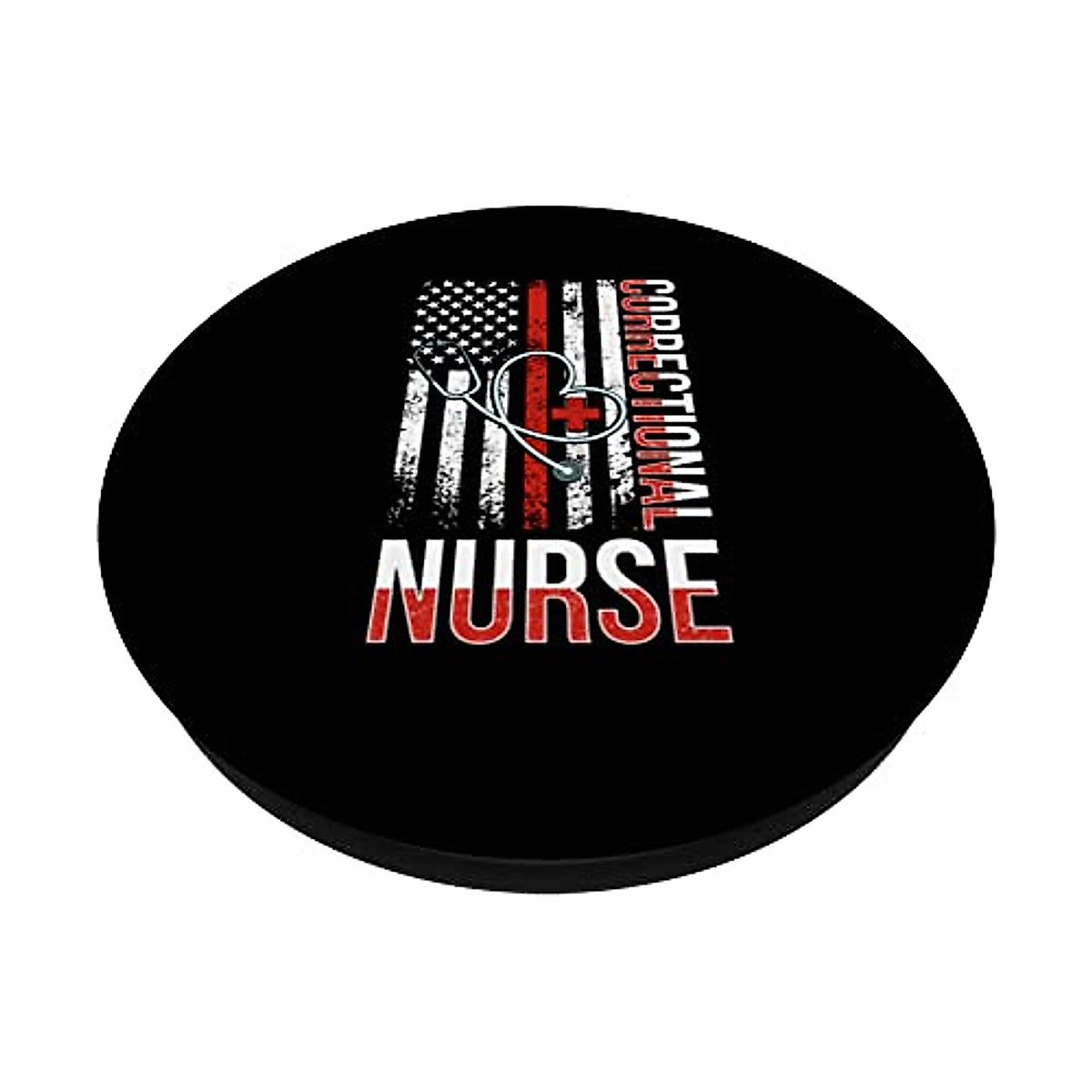 Proud Corrections Nurse US Flag Correctional Nursing PopSockets Swappable PopGrip