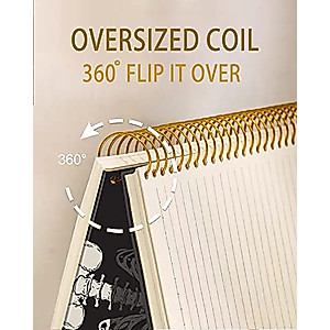 iampanda Spiral Journal Notebook,Strong Twin-Wire Binding with Premium Paper for Girl Women,Cool Funny 60 Sheets A5 College Ruled Notebook/Journal,Perfect for School Office Home Gifts,Skull Human Skeleton