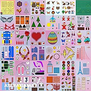 ATARAXIA ART 3D Pen PLA Filament Refill, 24 Colors, Each Color 10m/33 ft, Total 782 feet, 3DPen Filament with Stencils Book, Reusable Colorful 40 Pattern Printing Paper, Clear Pad & 2 Finger Caps