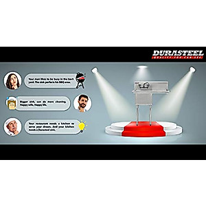 Stainless Steel Kitchen Sink with Faucet - DuraSteel 1 Compartment Commercial Utility Sink w/Right Drainboards - 18" x 18" x 12" Bowl Size - for Restaurant, Laundry, Garage & Backyard - NSF Certified