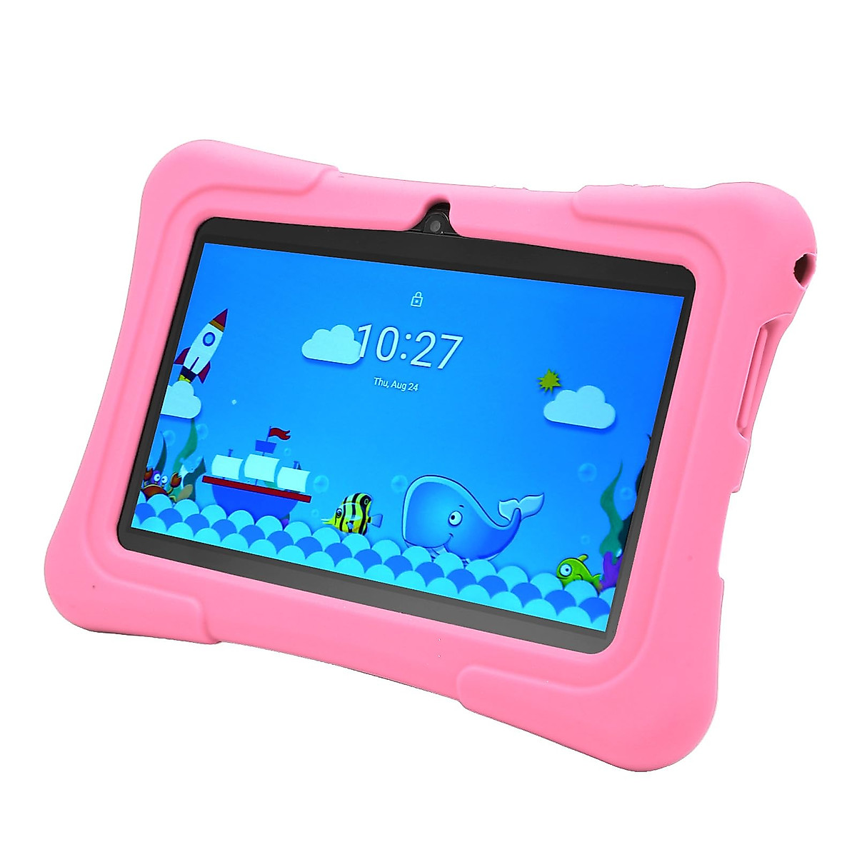 DAUERHAFT Cute Kids Tablet, 7 Inch Children Tablet Quad Core Dual Camera 3000mAh Battery for Boys (US Plug)