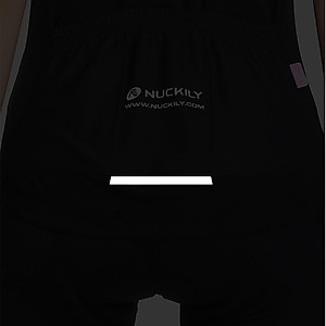 NUCKILY Women's Cycling Jersey Short Sleeve with 3 Pockets Bike Bicycle Clothing Biking Riding Shirts Cycle Wear White