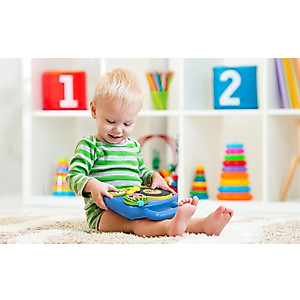 eKids Cocomelon Toy Turntable for Toddlers with Built-in Nursery Rhymes and Sound Effects for Fans of Cocomelon Toys