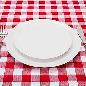 Pack of 4, Picnic Table Cloth, Red and White Checkered Tablecloth, Plastic Tablecloth, Disposable Party Tablecloth, Plaid Tablecloth by Crystal Lemon