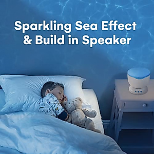 Calming Autism Sensory LED Light Projector Toy Relax Blue Night Music Projection