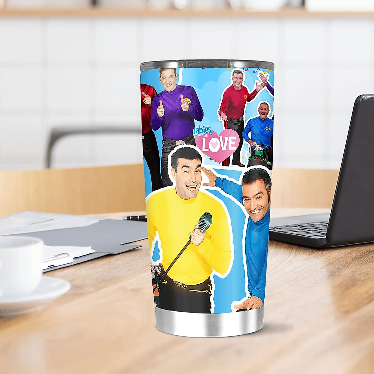 Tumbler Insulated Stainless Steel 20 oz wiggles Wine Coffee Tea Hot Cold Iced Water Botter Gifts for Family and Friends