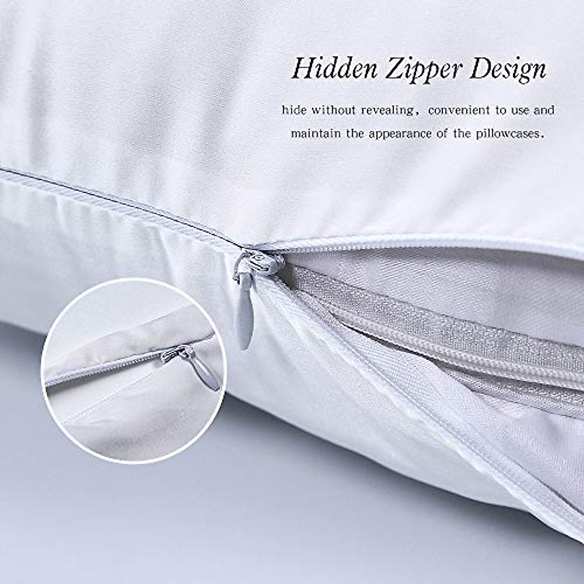 Jocoku 100% Mulberry Silk Pillowcases Set of 2 for Hair and Skin and Super Soft and Breathable Standard Size Nature Silk Pillowcases (Standard, White)