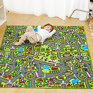 JOYIN 2 Pack Playmat City Life Carpet for Kids Age 3+, Jumbo Play Room Rug, City Pretend Play