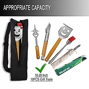 Grill Storage Bag, Grilling Bags for Outdoor Grilling, Grill Tool Storage, Grill Hardware & Tools BBQ Bag, Oxford Cloth BBQ tool Storage Storage Bag, Foldable Grill Bag for Camping and Hiking BBQ.