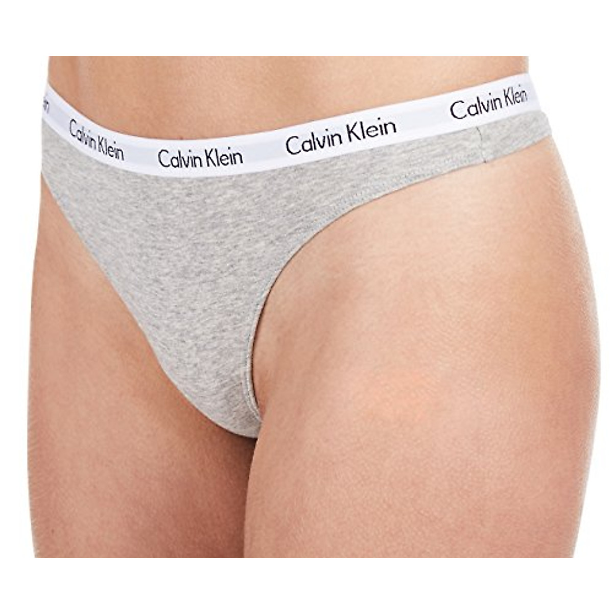 Calvin Klein Carousel 3-Pack Thong Black/White/Grey Heather SM (Women's 4-6)