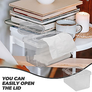 Wet Wipe Dispenser Portable Baby Wipes Dispenser Clear Refillable Tissue Box On- The- Go Wipes Dispenser Baby Wipes Holder for Car Outdoor Bathroom 4Pcs