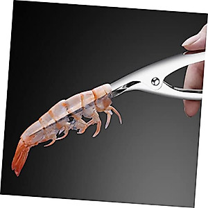 Lobster Crackers 1 Set Stainless Steel Shrimp Opener Tools for Fish Scale Remover Oyster Crackers Oyster Opener Shrimp Peeler Tool Shrimp Deveiners Shrimp Cleaning Supplies Chunk