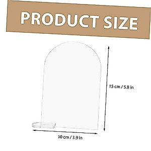 HAWILLOSCH 5 Sets DIY Blank Place Cards Aluminum Alloy Abs Name Place Cards Acrylic Transparent Place Cards for Table Setting Wedding Seat Card