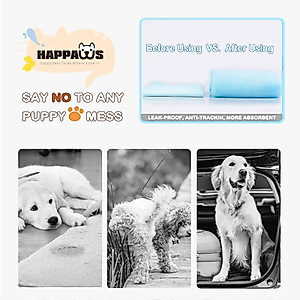 HAPPAWS Pee Pads for Dogs 100 Count, 36*30in Puppy Pads 5-Layer Leak-Proof Dog Pads Pet Training Pads for Dogs and Cats, Disposable Strong Absorption Pads for Doggie Kittens Rabbits