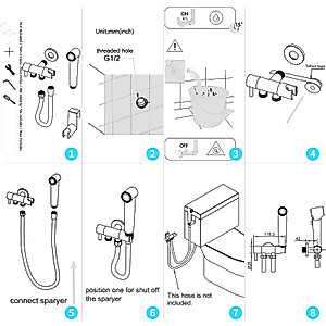 CREA Handheld Bidet Sprayer for Toilet,Adjustable Jet Sprayer Toilet Bidet Attachment,Ergonomic Hand Held Sprayer with Bidet Hose for Feminine Wash Cloth Diaper Sprayer Set,Stainless Steel Chrome