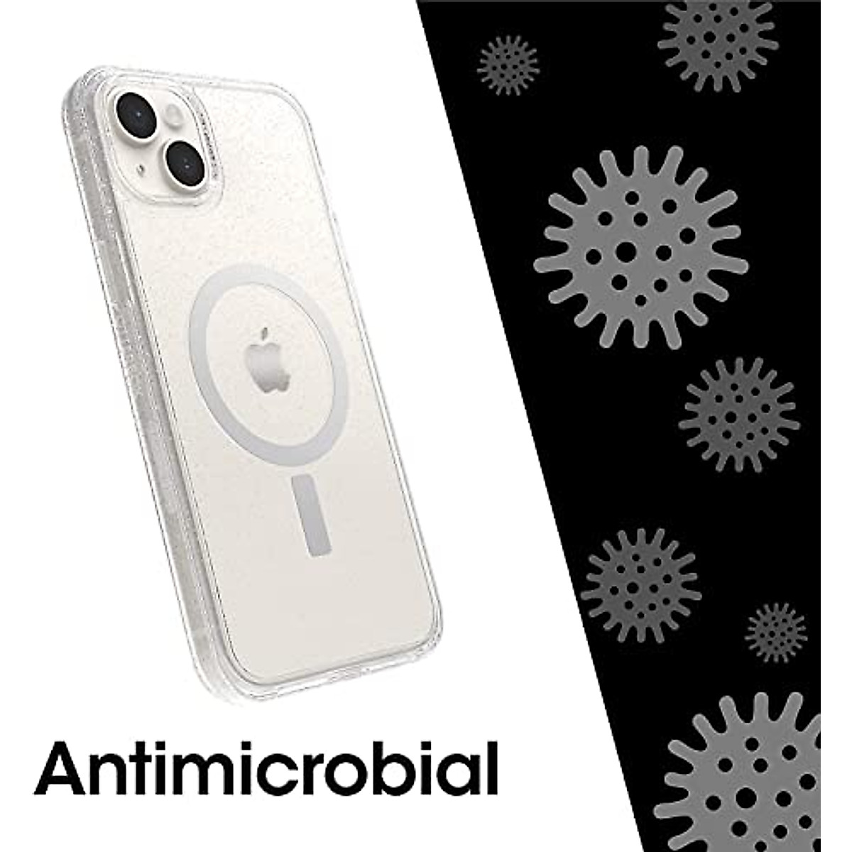 OtterBox Symmetry Series+ Clear Antimicrobial Case with Magsafe for iPhone 14 Plus (Only) - Non-Retail Packaging - Flower Fields (Graphic)