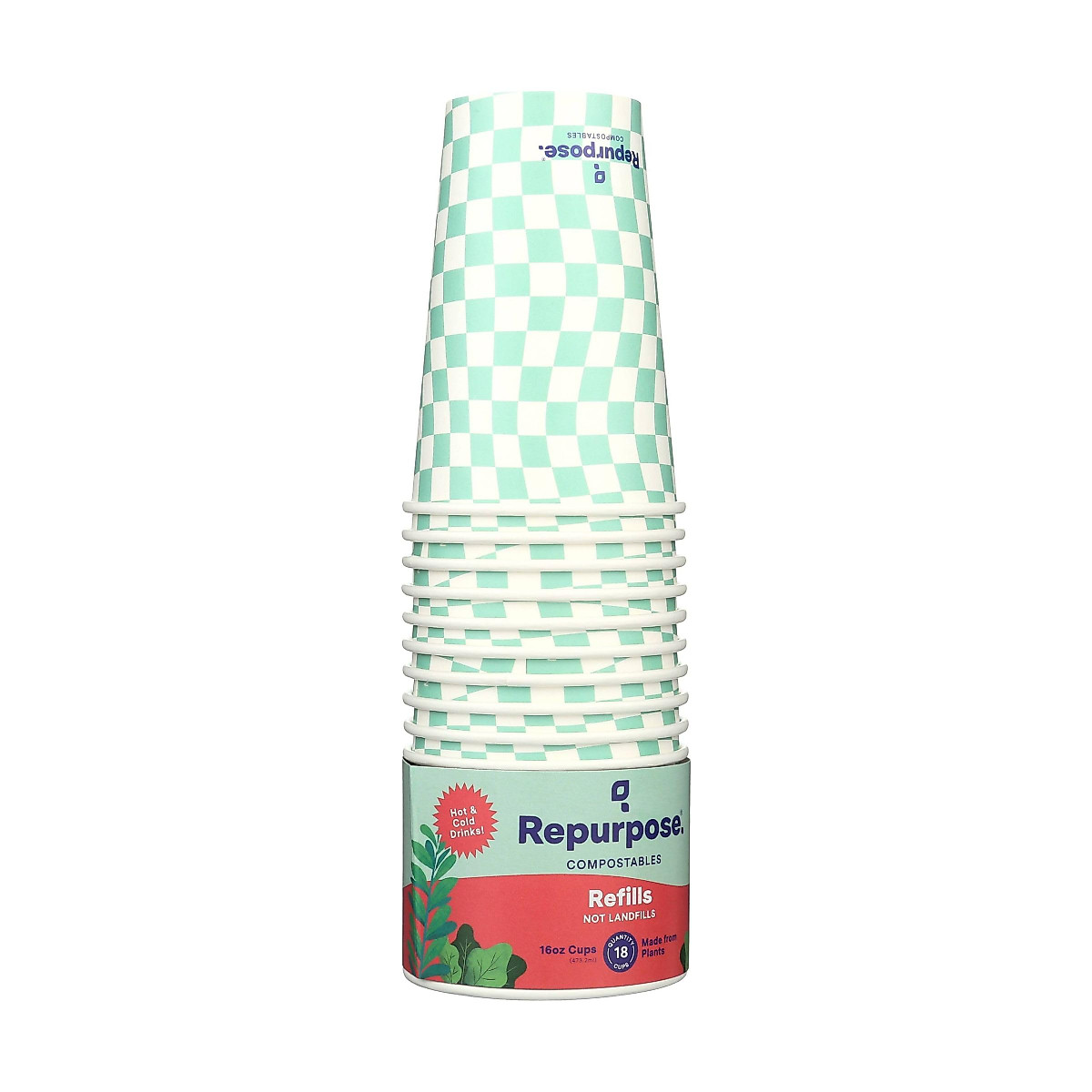 Repurpose, Eco-Tall Hot Cups 16 Ounce, 18 Count