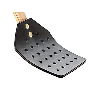 Heavy Duty Leather Fly Swatters Indoor/Outdoor – Pest Control Heavy Duty Fly swatters Made in USA by Amish Leather Craftsman Kills Bugs and Insects… (BLK)