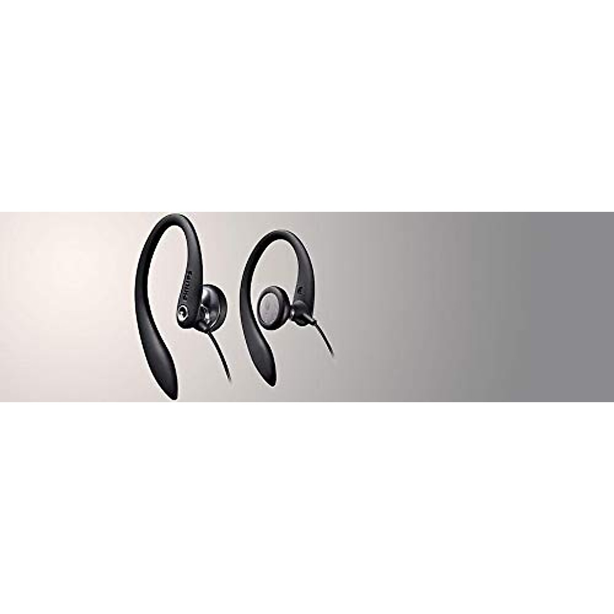 Philips Over The Earhook Earbuds SHS3300BK Open-Back Sports Wired Earphones Workout, Exercise and Gym (Back)