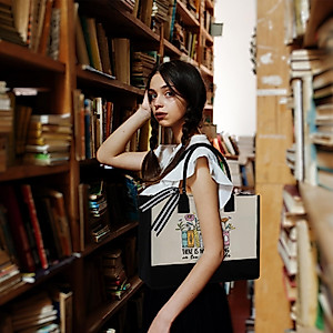 GemsLives Canvas Tote Bag Gifts for Book Lovers,Book Lovers Gifts - Birthdays Tote Bag for Book Lovers, Librarians, and Readers - Perfect for Bookish Gifts