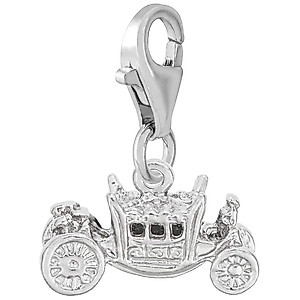 Rembrandt Charms Coach Charm with Lobster Clasp, Sterling Silver