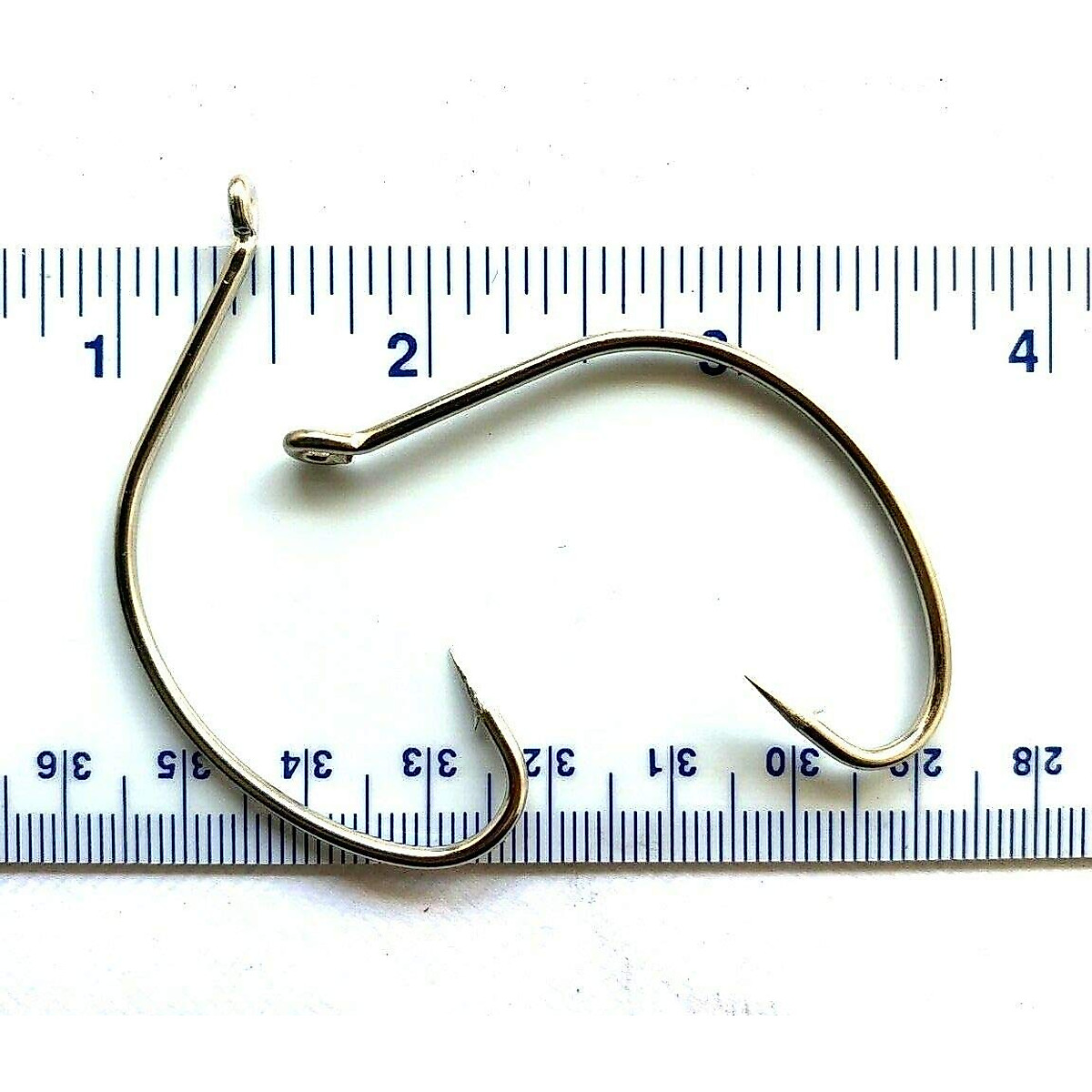 100 Gerry's Tackle 2X Strong Nickel Wide Gap Hollow Point Kahle Hooks Size 7/0