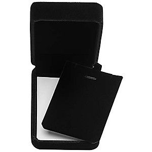 Classic Velvet Jewelry Gift Box Case for Necklace Pendant (Black)