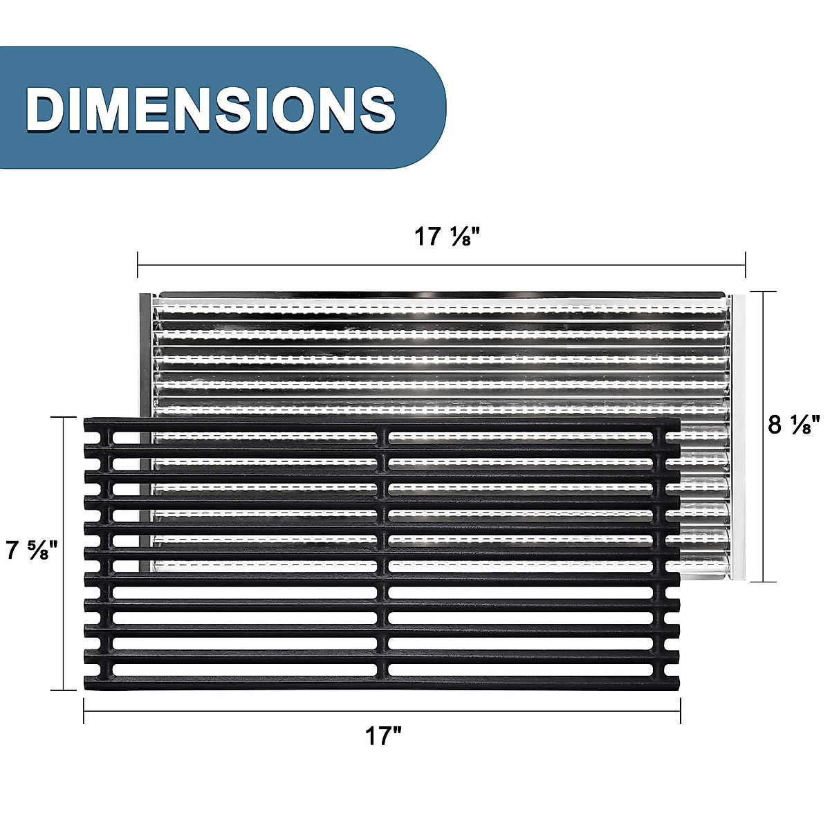 Repair Kit for Charbroil 463242516 463242515 463355220 463367016 463342620 463342420 Grill Parts, G466-2400-W1 Cooking Grate Infrared Emitter & G474-0017-W2 Grill Grate for Charbroil 463242516 Grill
