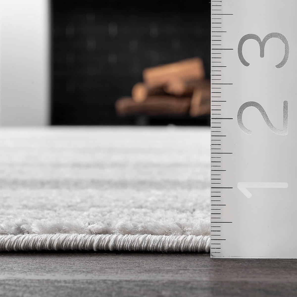 nuLOOM 2' x 6' Performance Indoor Area Rug, Non-Shed, Power Loomed High-Traffic Area Rug for Living Room, Bedroom, Home, Tristan Grey