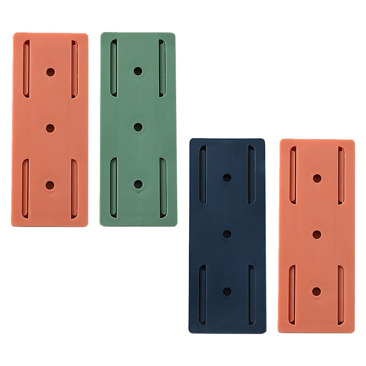 Zerodeko 8 Pcs Power Strip Wall Mount Fixator Holders Strips Cable Organizer (Random Color)