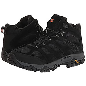 Merrell Men's Moab 3 Mid Hiking Boot, Black Night, 10.5 Wide