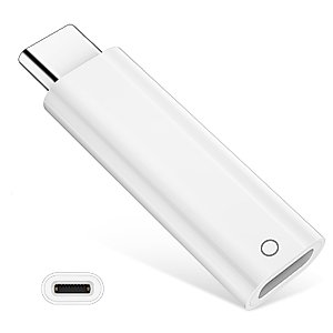 ACAGET USB-C to Pencil Adapter Compatible with Apple Pencil 1st Generation USB C Male to Lightning Female Pencil Charging Adapter Type C Bluetooth Pair Connector for Apple Pencil 1st and iPad 10th Gen