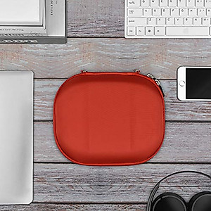 Geekria Shield Headphones Case Compatible with Sony MDR-ZX300, MDR-ZX310, MDR-XB200, MDR-ZX100, MDR-ZX110 Case, Replacement Hard Shell Travel Carrying Bag with Cable Storage (Red)