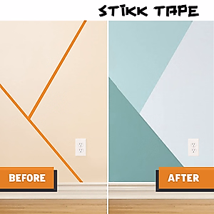 STIKK Painters Tape - 1pk Orange Painter Tape - 2 inch x 60 Yards - Paint Tape for Painting, Edges, Trim, Ceilings - Masking Tape for DIY Paint Projects - Residue-Free Painting Tape