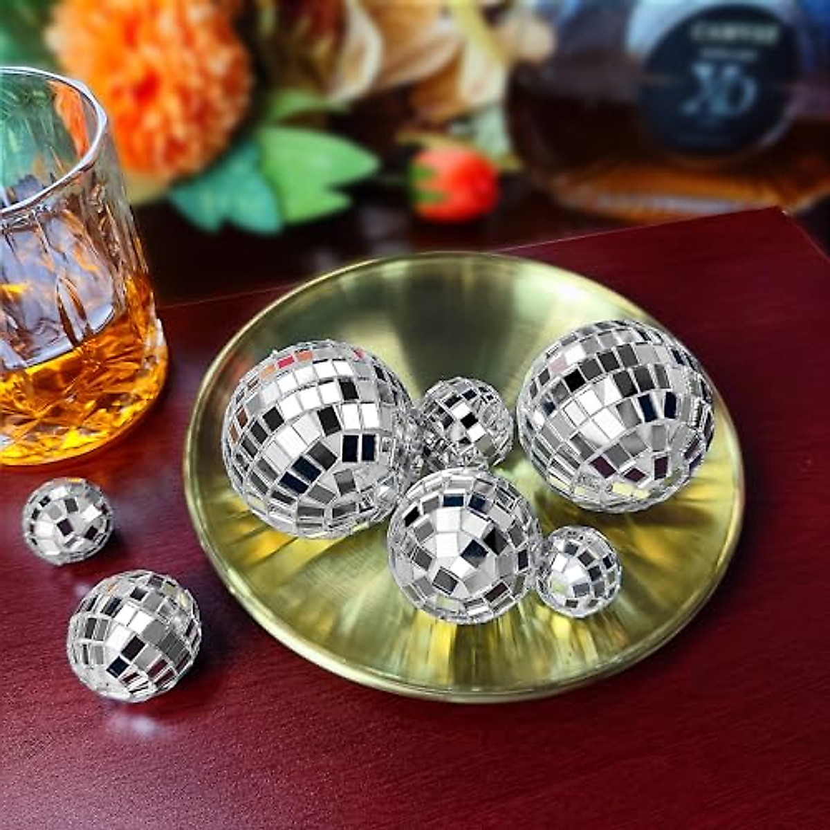 10pcs Disco Ball, Disco Ball Decor, Disco Party Decorations 71s Themed Party Cake Topper Table Decorations Mirror Disco Balls Centerpiece Decor Dance Birthday