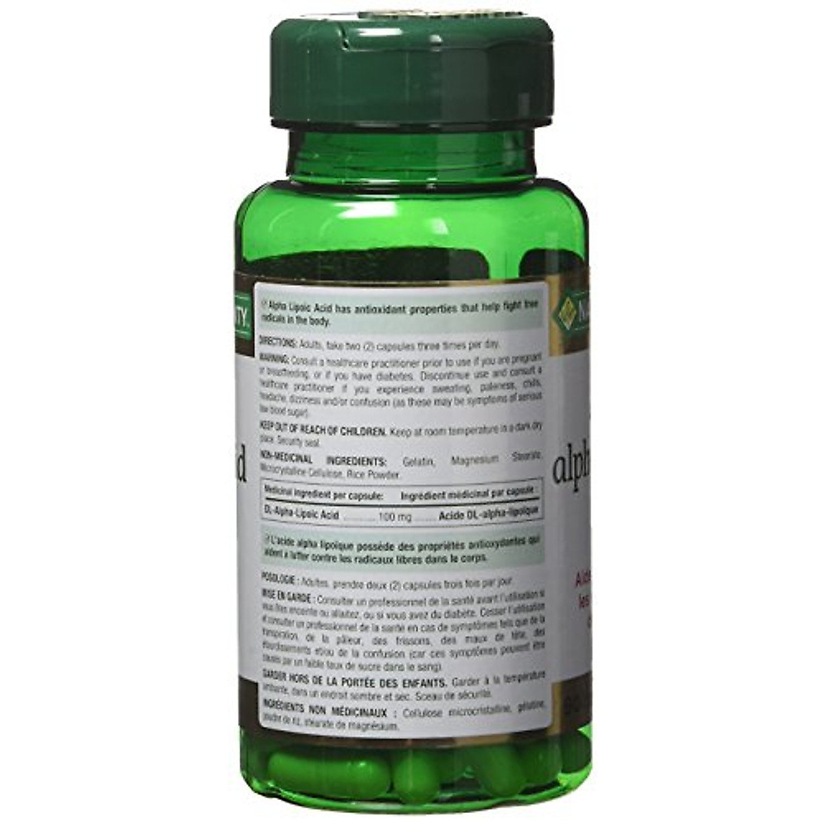 Nature's Bounty ALA 100mg 90 Count