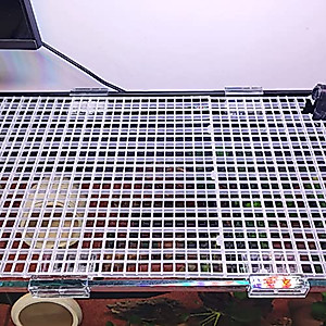 Alfie Pet - Alwina 4-Piece Set Fish Tank Anti-Jumping Net Cover - Color: Clear