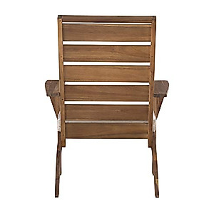 Linon Home Décor Caitlyn Brown Outdoor Chair, Natrual/White