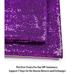 Pardecor Sequin Curtains Panels Sequin Backdrop Curtain Glitter Curtains Sparkle Photo Booth Backdrop Shimmer Backdrop for Parties Wedding Backdrop (2pc 2ftx7ft, Royal Purple)