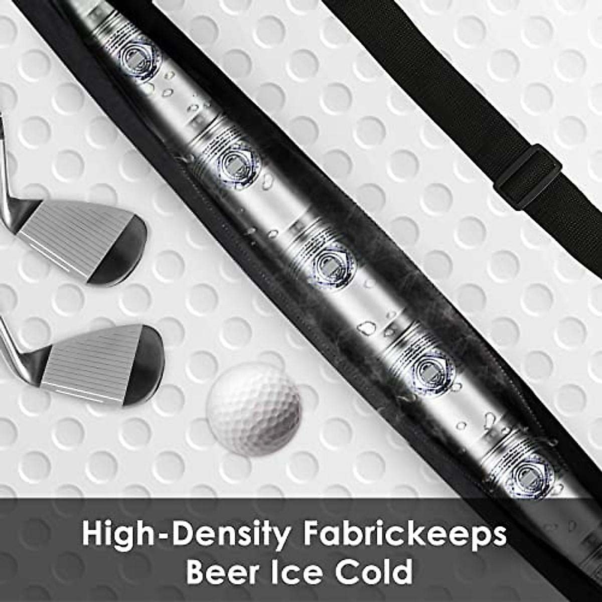 2Pcs Insulated Golf Bag Cooler, 6 -Cans Insulated Golf Beer Sleeve for Cans ,Stores Up to 6 Cans in Your Golf Bag，Golf Cooler Bag Keeps Canned Beverages Cold -Fits in Most Golf Bags Styles & Types