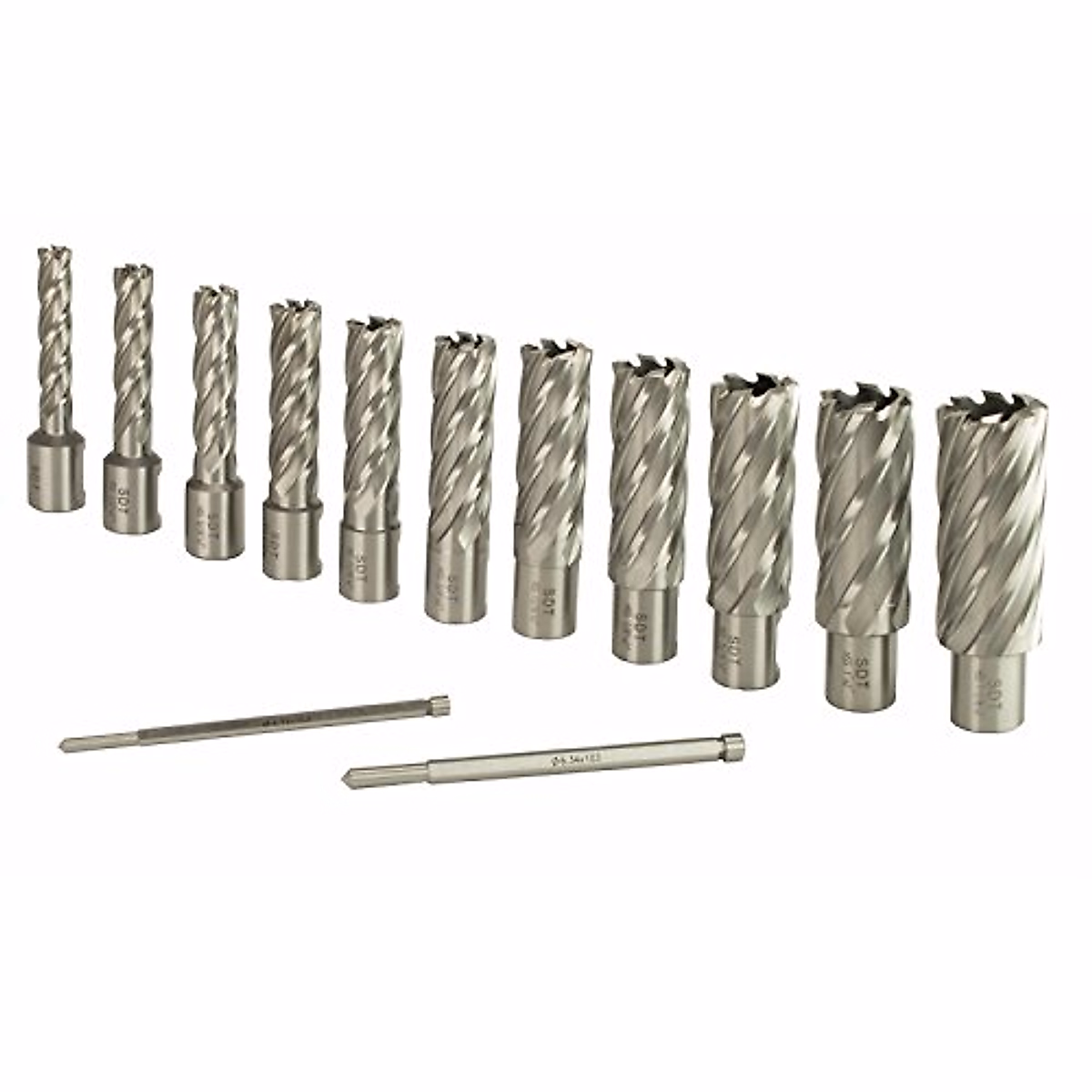 Steel Dragon Tools 13pc. High Speed Steel HSS Annular Cutter Kit 2" Depth and 7/16 in. to 1-1/16 in.