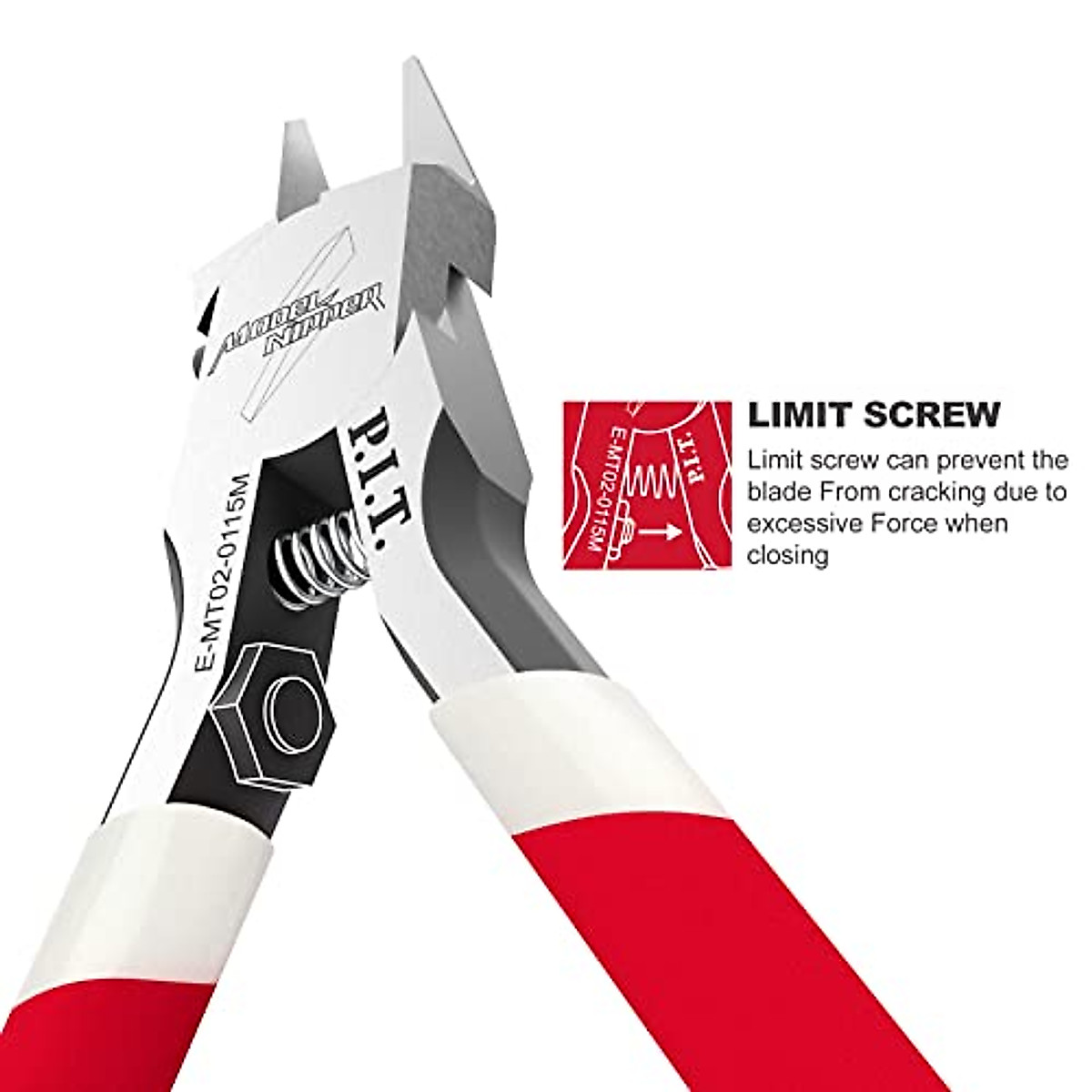 P.I.T. 4.8 Inch Model Nipper, Single Blade Gundam Nipper with Non-Slip Grip, Sprue Cutter Hobby Nippers,Model Kit Nippers for Plastic Gunpla Model Building