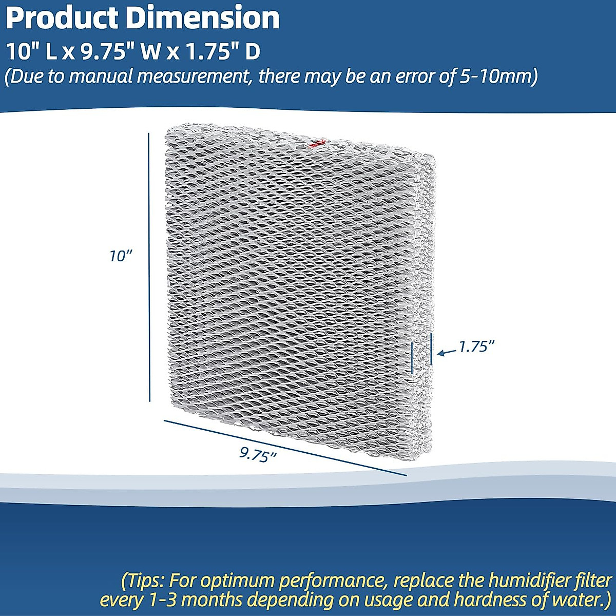 Sconva 10 Humidifier Filter Water Panel Replacement for Aprilaire Whole House Humidifier Pad Filters Models 110, 220, 500, 500A, 500M, 550, 550A, 558 Humidifier Wicks Parts & Accessories (Pack of 2)