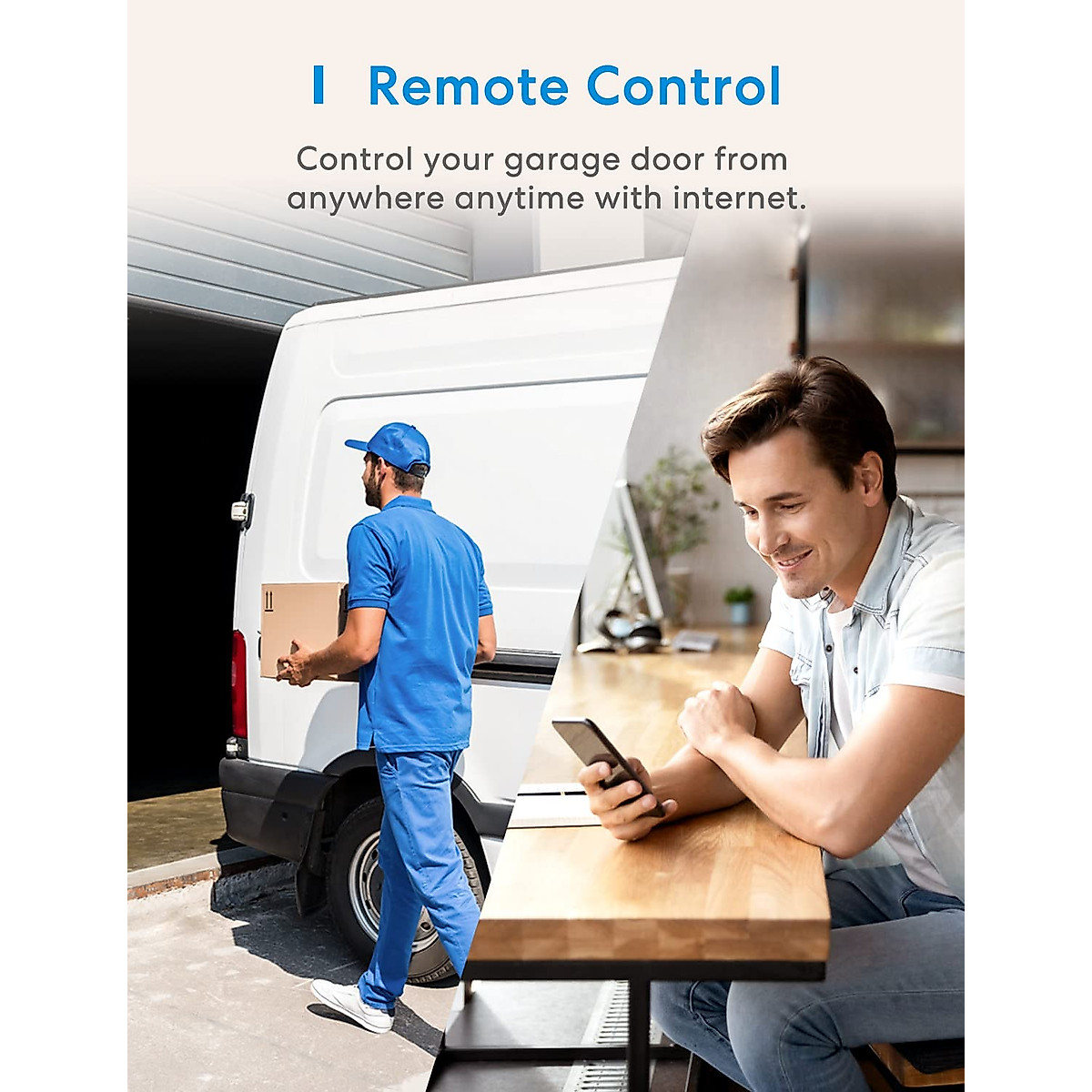 meross Smart Garage Door Opener Remote, APP Control, Compatible with Alexa and SmartThings, Multiple Notification Modes, No Hub Needed